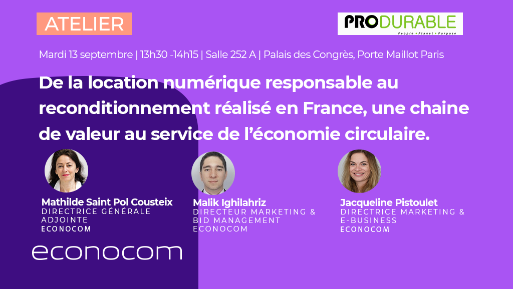 Atelier PRODURABLE « De la location numérique responsable au ...
